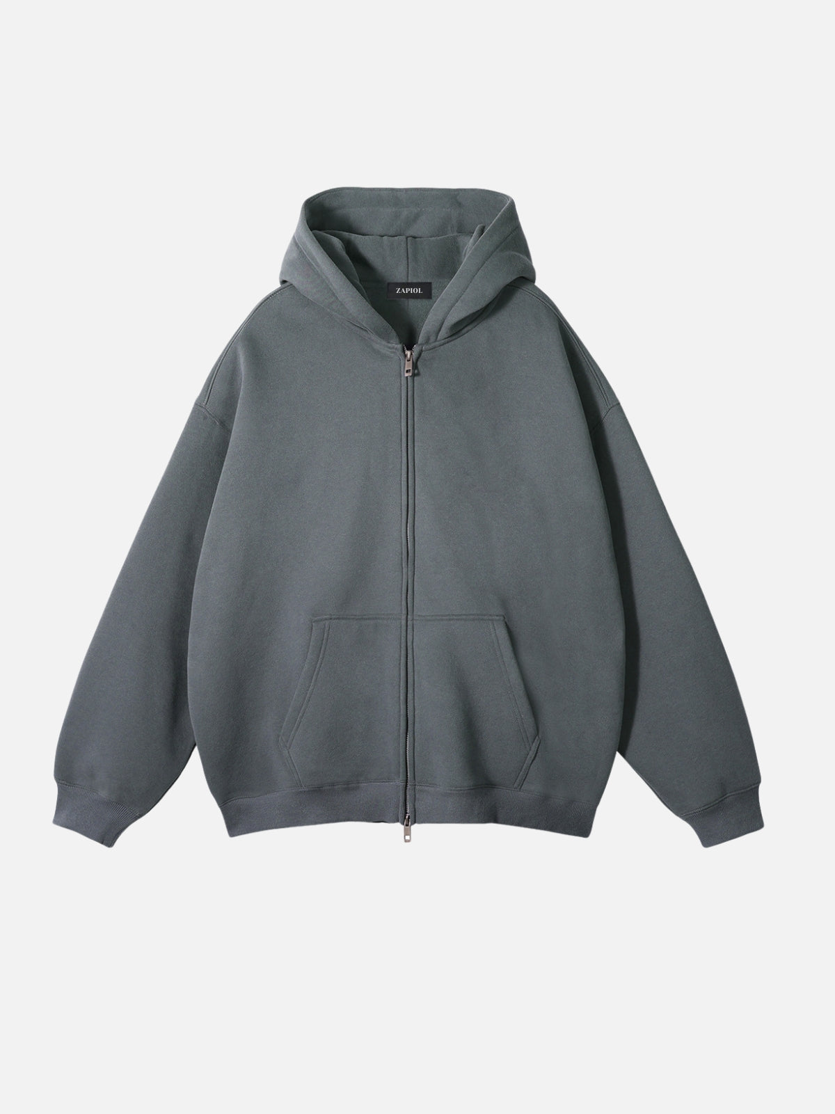 PUNISH - Cropped Basic Zip Up Hoodie