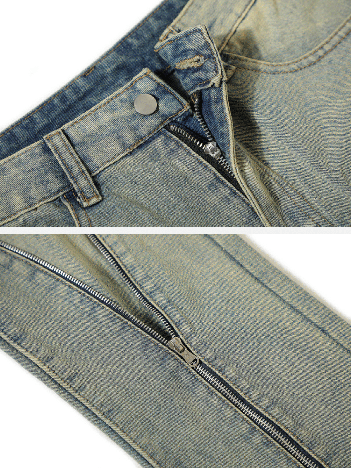 ZIPUP - Flared Zipper Jeans